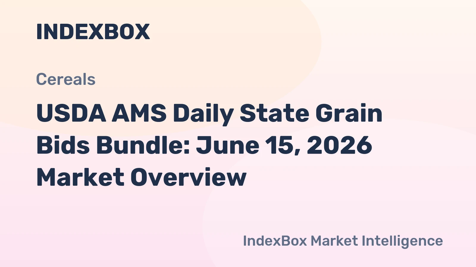 USDA AMS Daily State Grain Bids Bundle: June 15, 2026 Market Overview