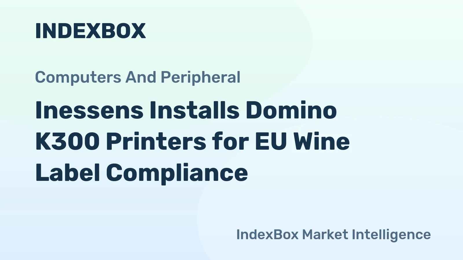 Inessens Installs Domino K300 Printers for EU Wine Label Compliance