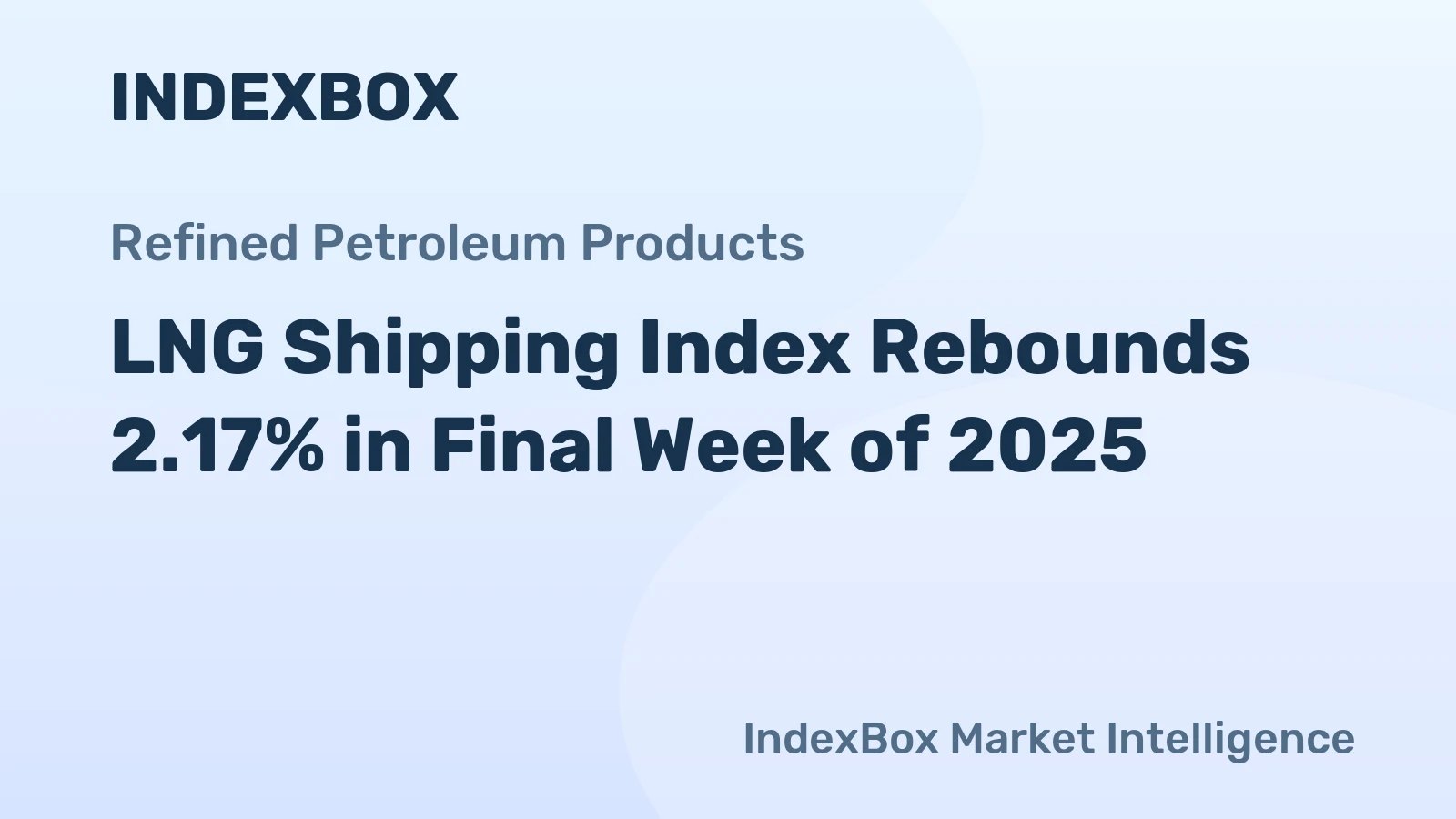 LNG Shipping Index Rebounds 2.17% in Final Week of 2025