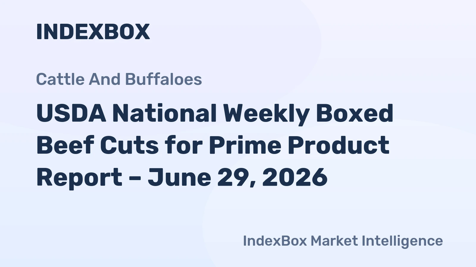 USDA National Weekly Boxed Beef Cuts for Prime Product Report – June 29, 2026