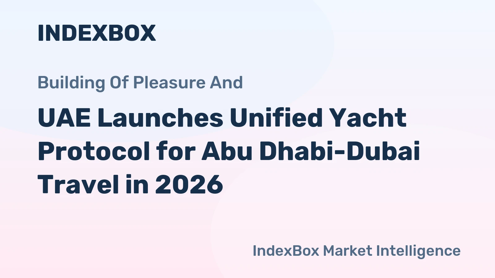 UAE Launches Unified Yacht Protocol for Abu Dhabi-Dubai Travel in 2026