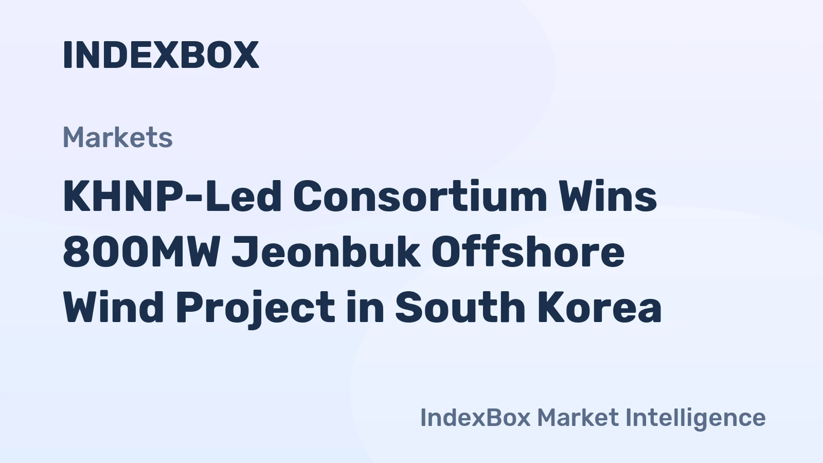 KHNP-Led Consortium Wins 800MW Jeonbuk Offshore Wind Project in South Korea