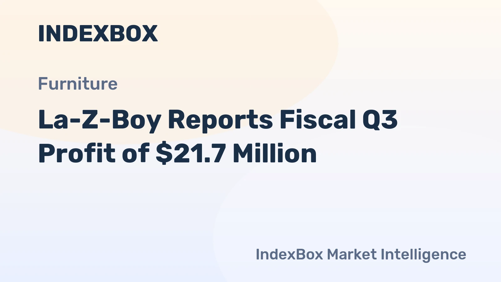 La-Z-Boy Reports Fiscal Q3 Profit of $21.7 Million