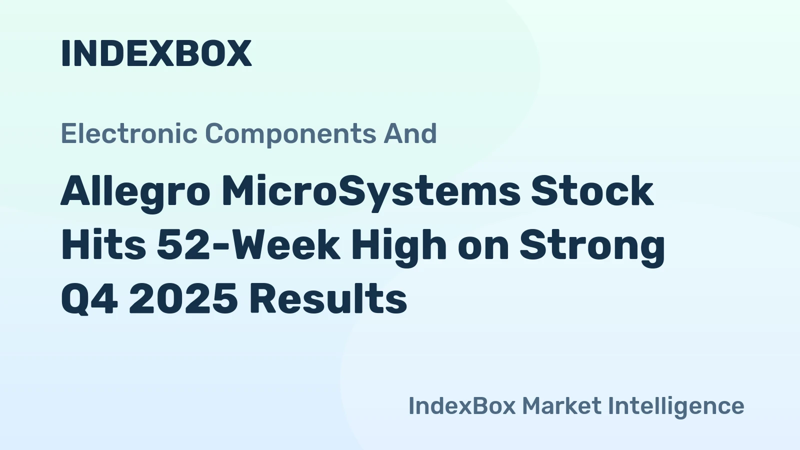 Allegro MicroSystems Stock Hits 52-Week High on Strong Q4 2025 Results