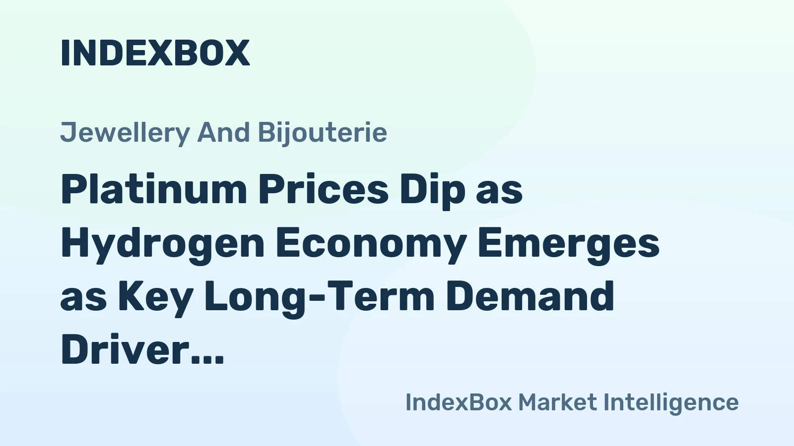 Platinum Prices Dip as Hydrogen Economy Emerges as Key Long-Term Demand Driver