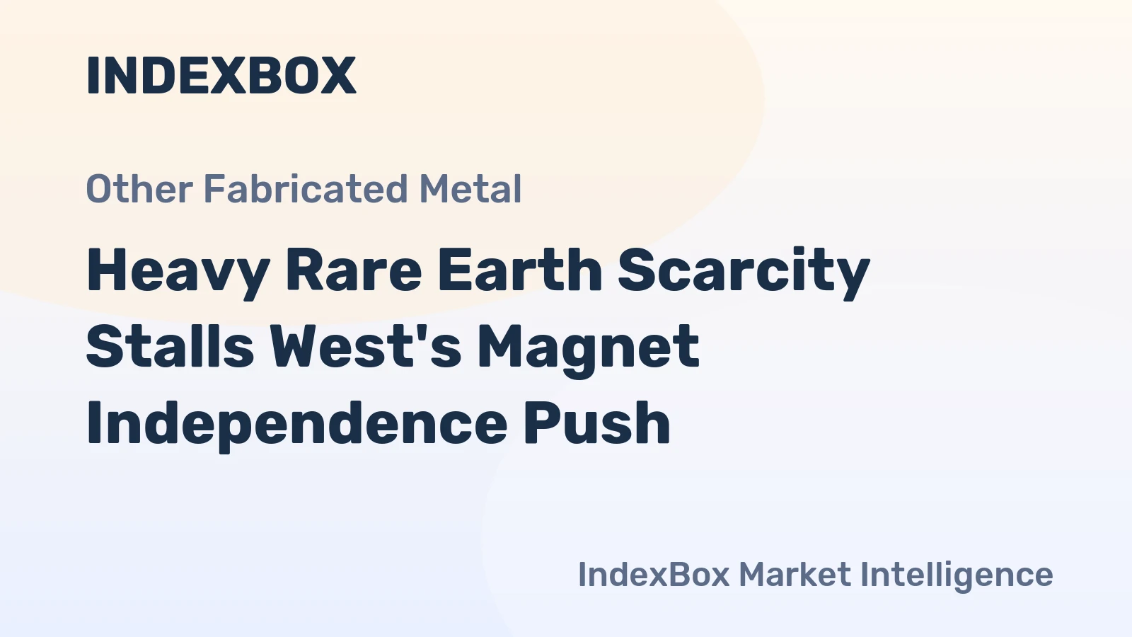 Heavy Rare Earth Scarcity Stalls West's Magnet Independence Push