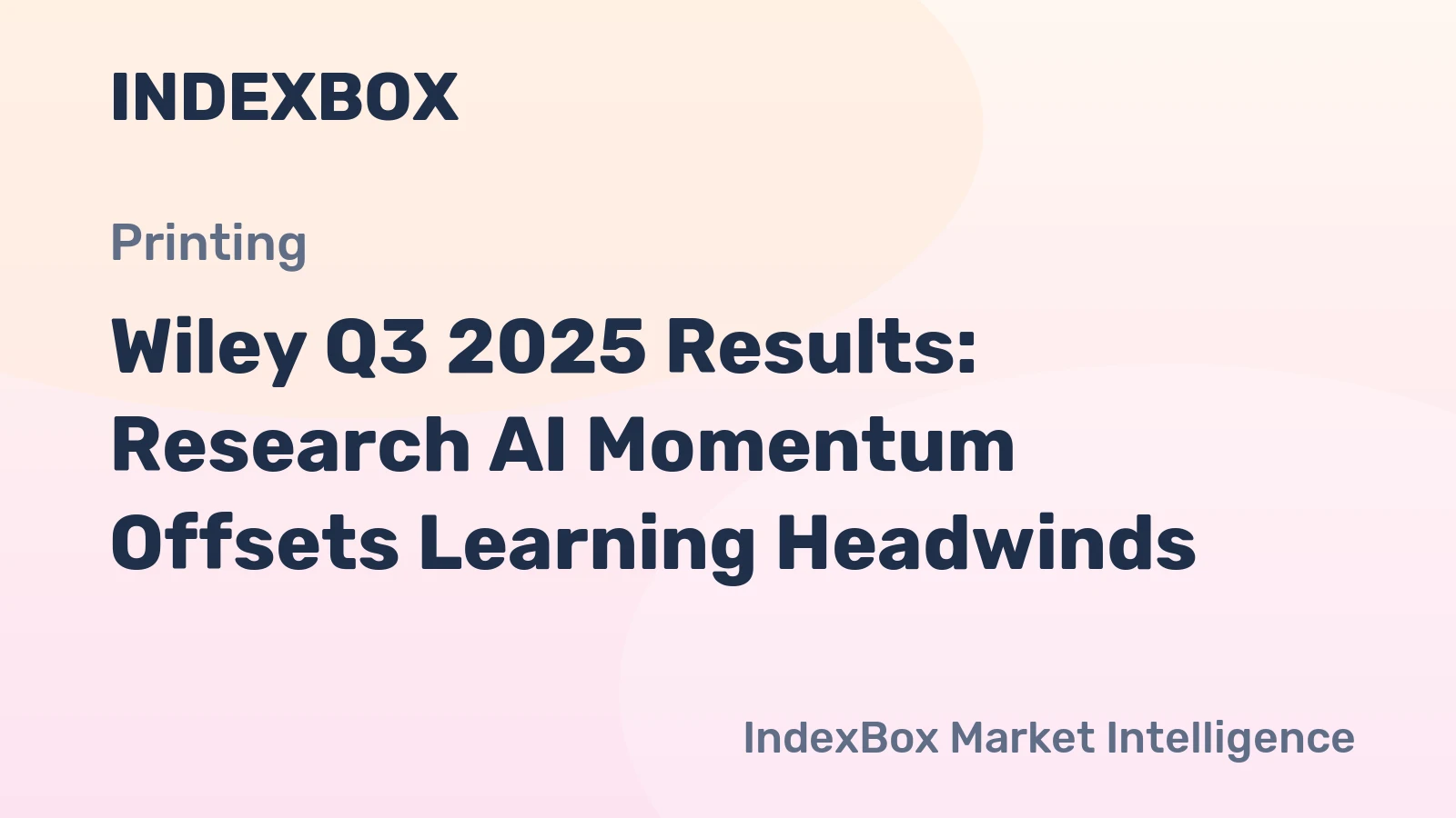 Wiley Q3 2025 Results: Research AI Momentum Offsets Learning Headwinds