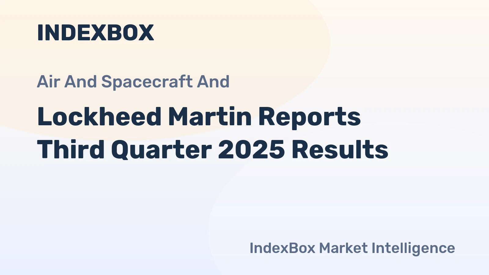 Lockheed Martin Reports Third Quarter 2025 Results