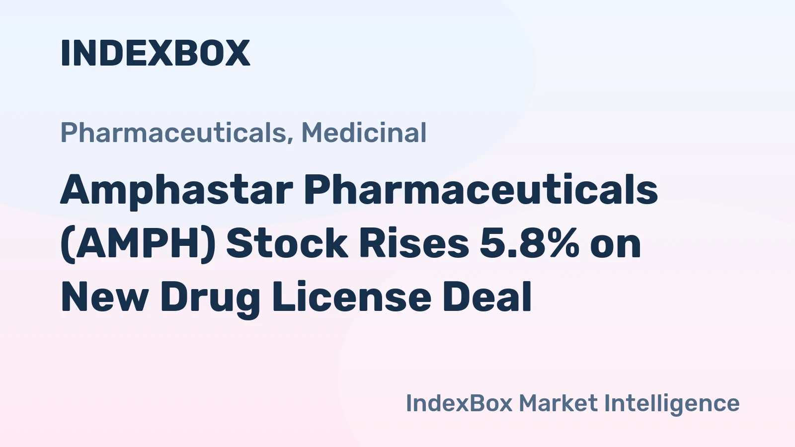 Amphastar Pharmaceuticals (AMPH) Stock Rises 5.8% on New Drug License Deal