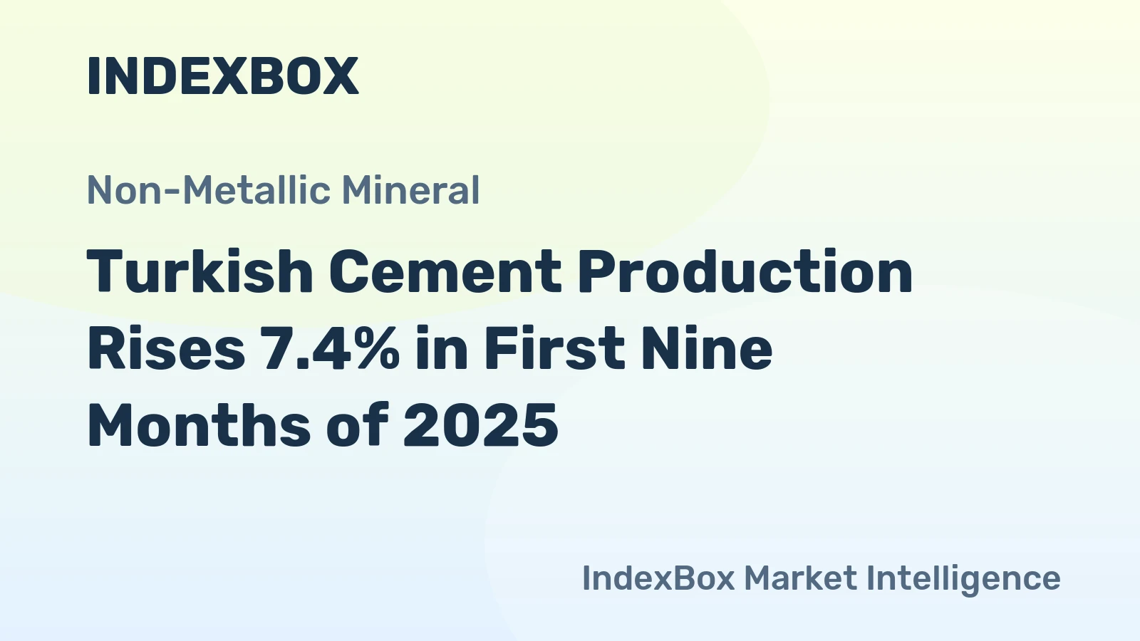 Turkish Cement Production Rises 7.4% in First Nine Months of 2025