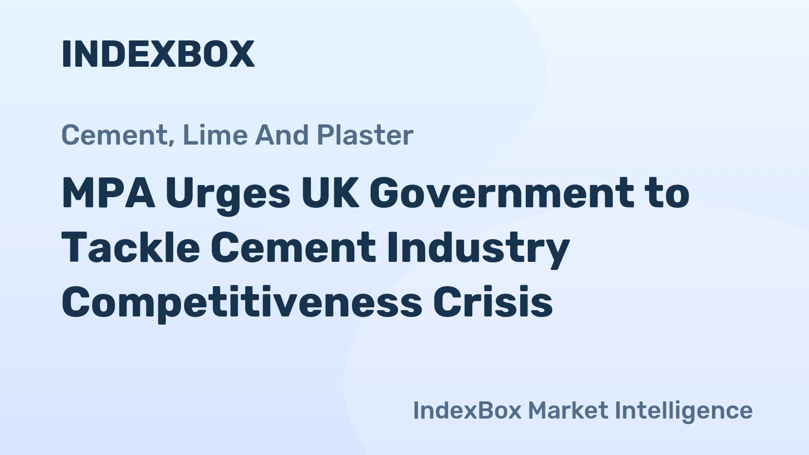 MPA Urges UK Government to Tackle Cement Industry Competitiveness Crisis
