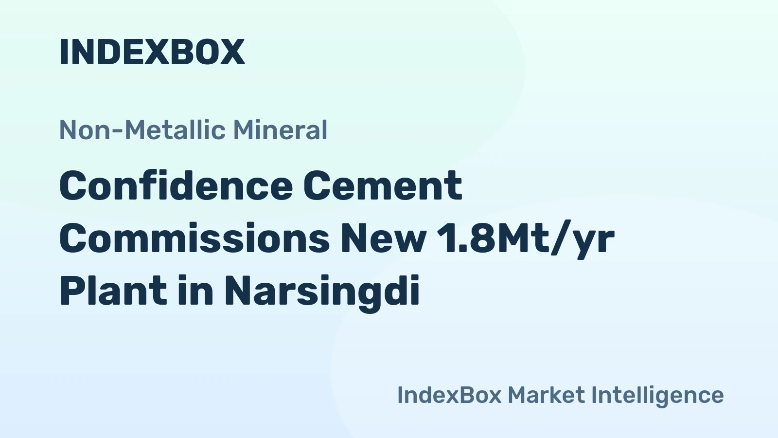 Confidence Cement Commissions New 1.8Mt/yr Plant in Narsingdi
