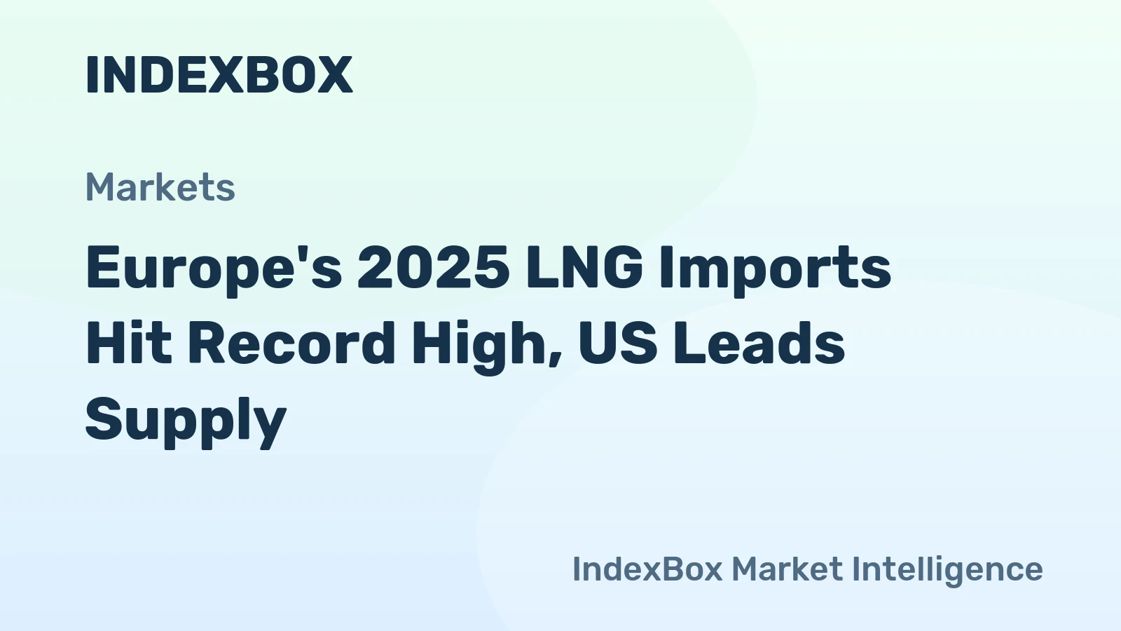 Europe's 2025 LNG Imports Hit Record High, US Leads Supply