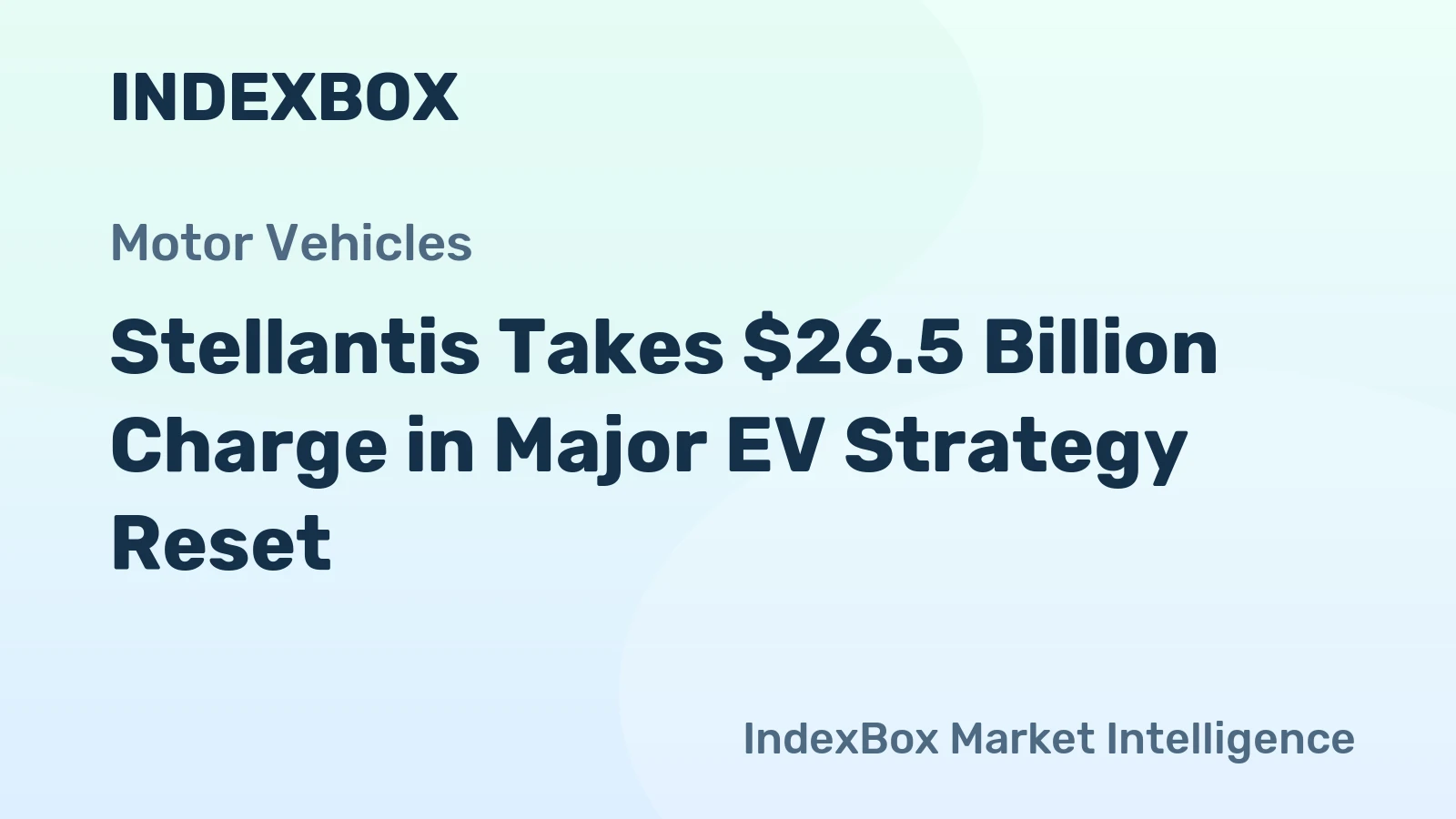 Stellantis Takes $26.5 Billion Charge in Major EV Strategy Reset