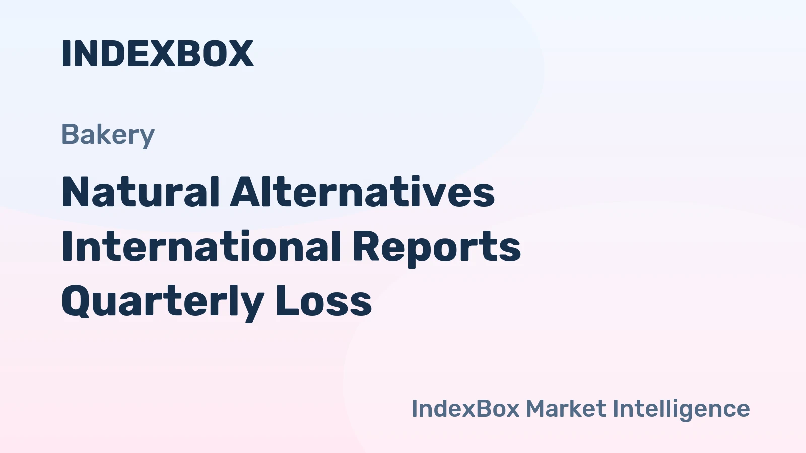 Natural Alternatives International Reports Quarterly Loss