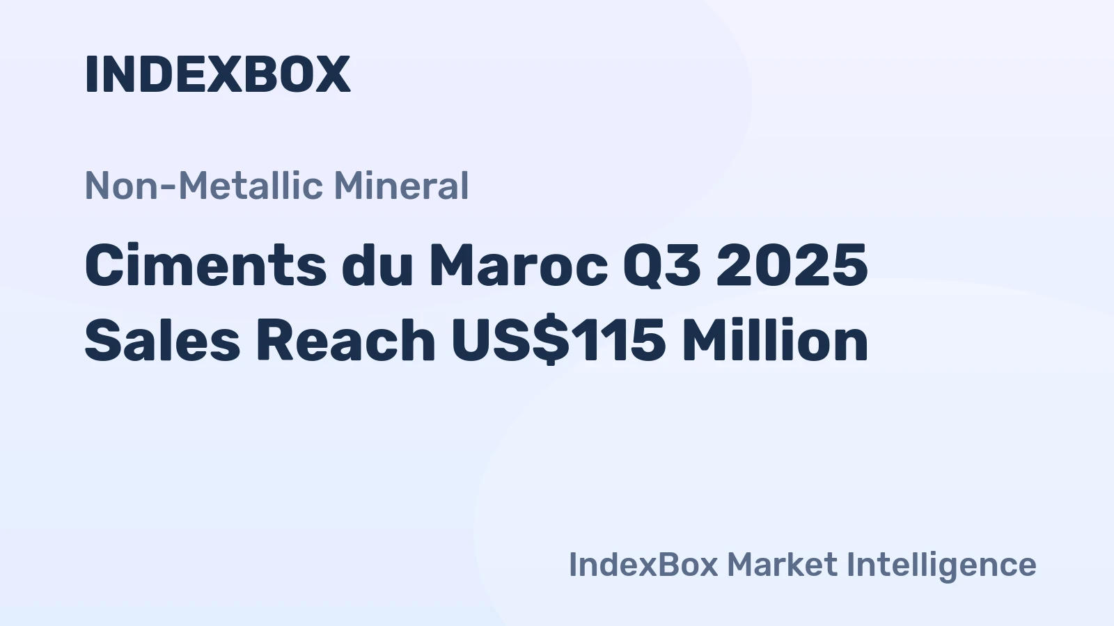 Ciments du Maroc Q3 2025 Sales Reach US$115 Million