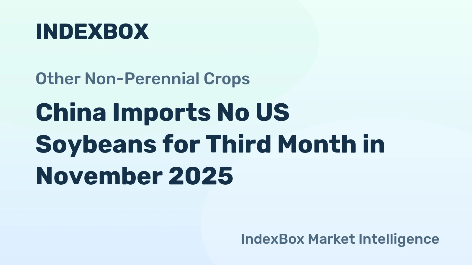 China Imports No US Soybeans for Third Month in November 2025