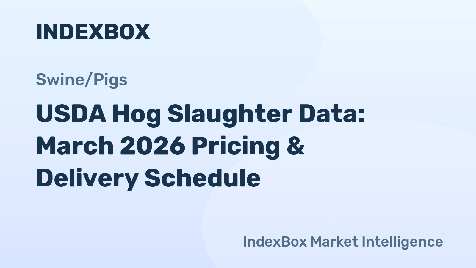 USDA Hog Slaughter Data: March 2026 Pricing & Delivery Schedule