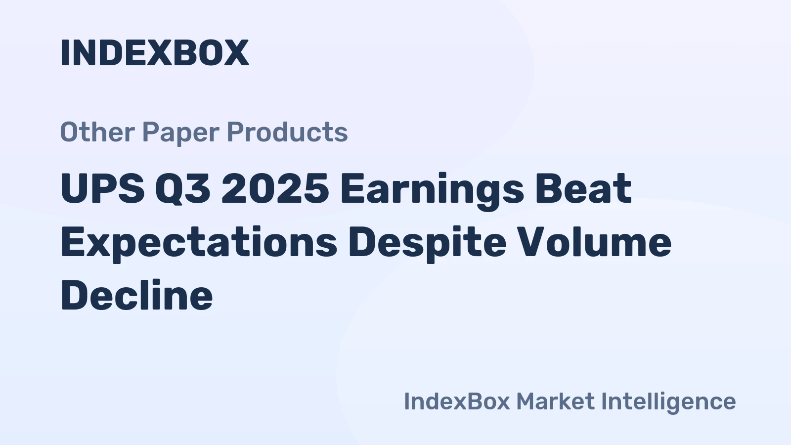 UPS Q3 2025 Earnings Beat Expectations Despite Volume Decline