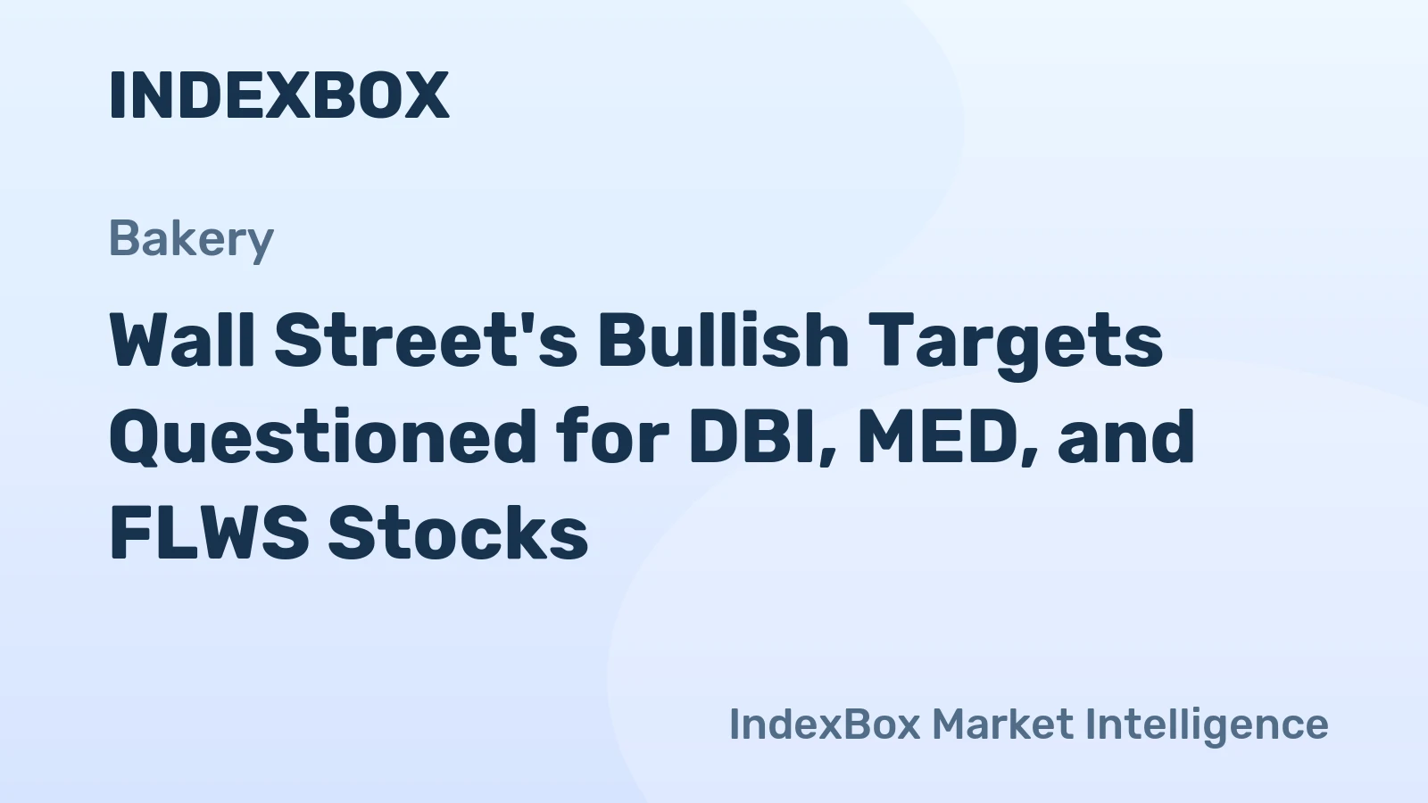 Wall Street's Bullish Targets Questioned for DBI, MED, and FLWS Stocks