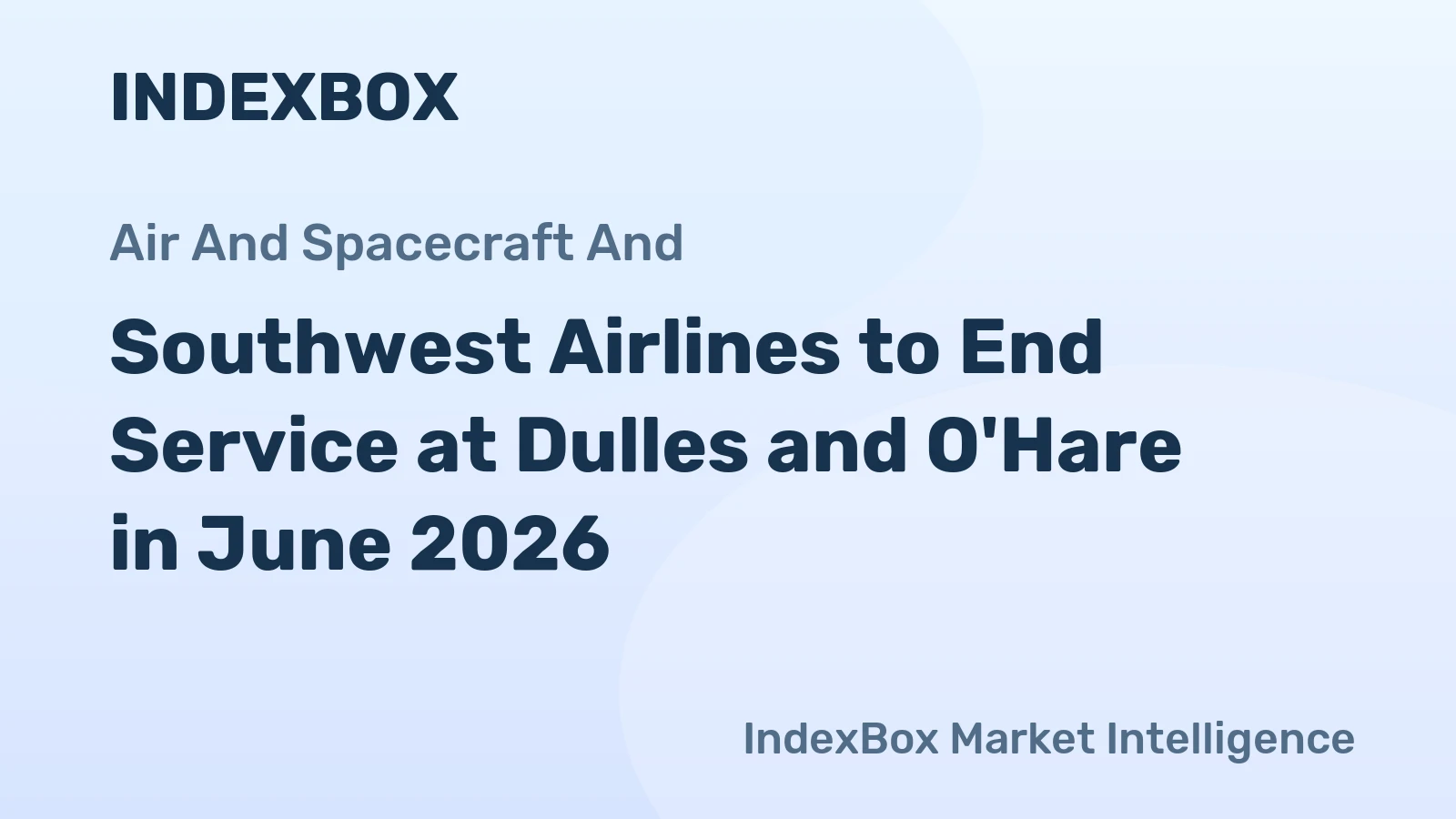 Southwest Airlines to End Service at Dulles and O'Hare in June 2026