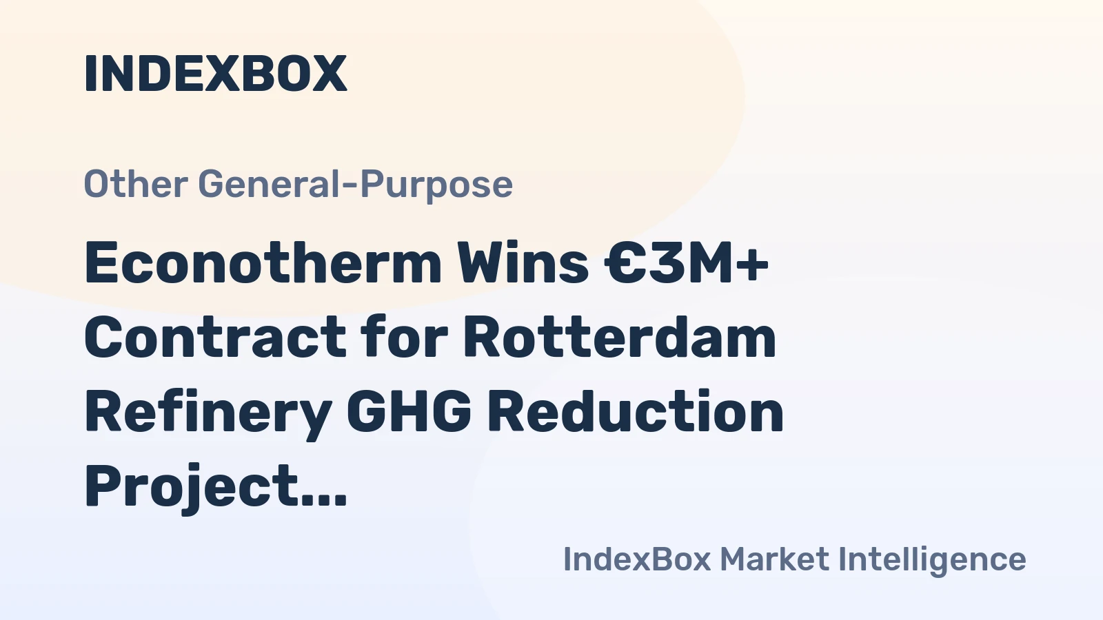 Econotherm Wins €3M+ Contract for Rotterdam Refinery GHG Reduction Project