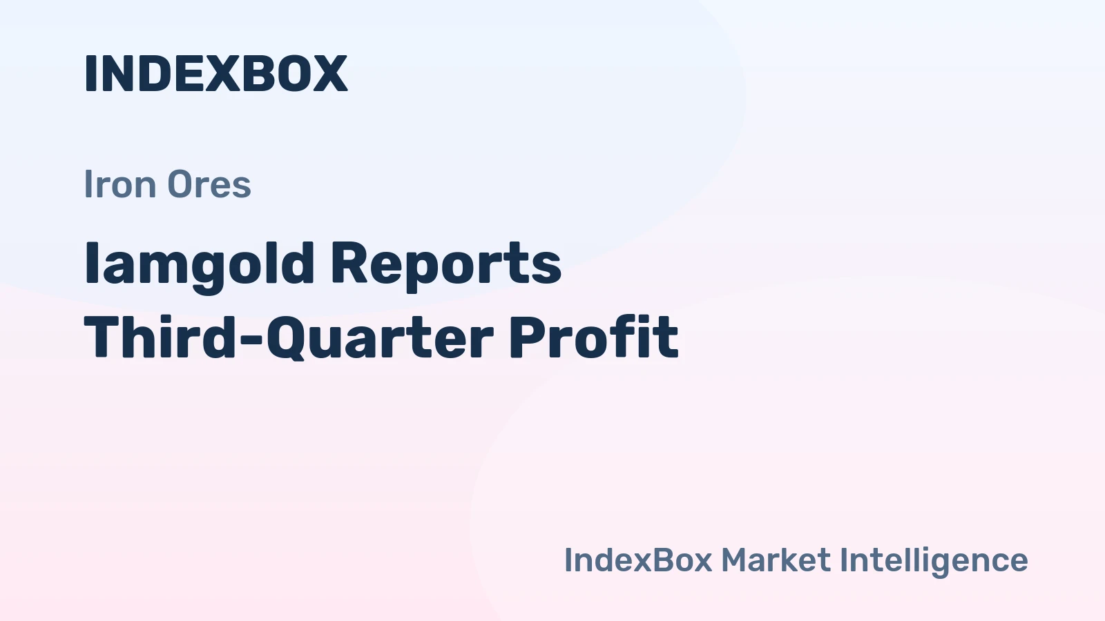Iamgold Reports Third-Quarter Profit