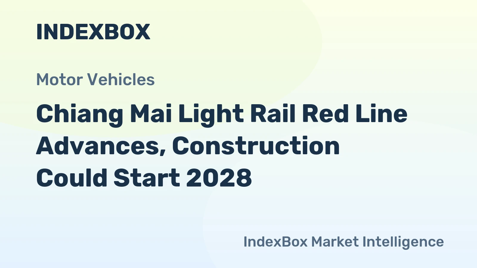 Chiang Mai Light Rail Red Line Advances, Construction Could Start 2028