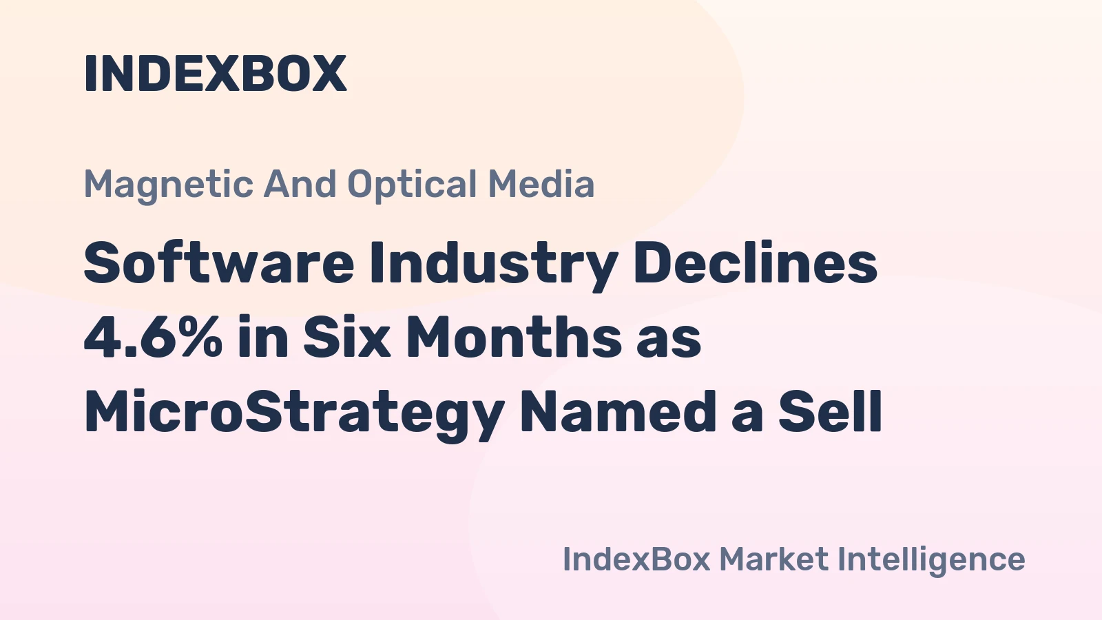 Software Industry Declines 4.6% in Six Months as MicroStrategy Named a Sell