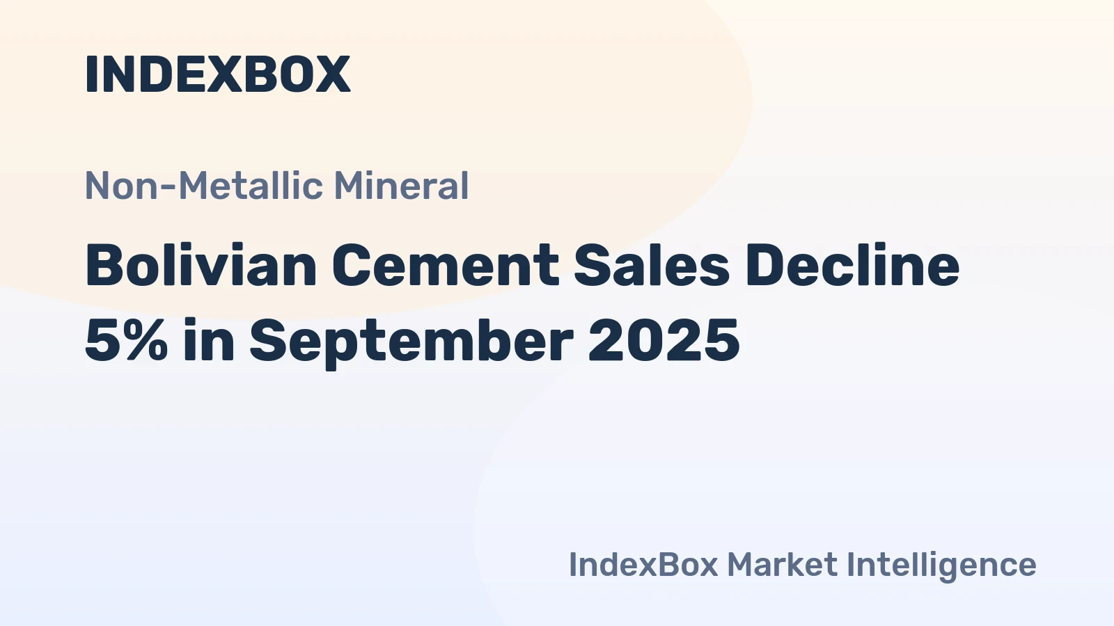 Bolivian Cement Sales Decline 5% in September 2025