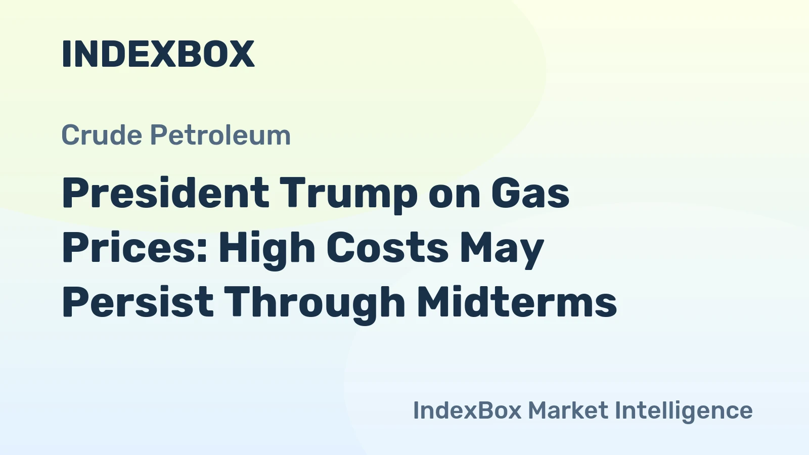 President Trump on Gas Prices: High Costs May Persist Through Midterms