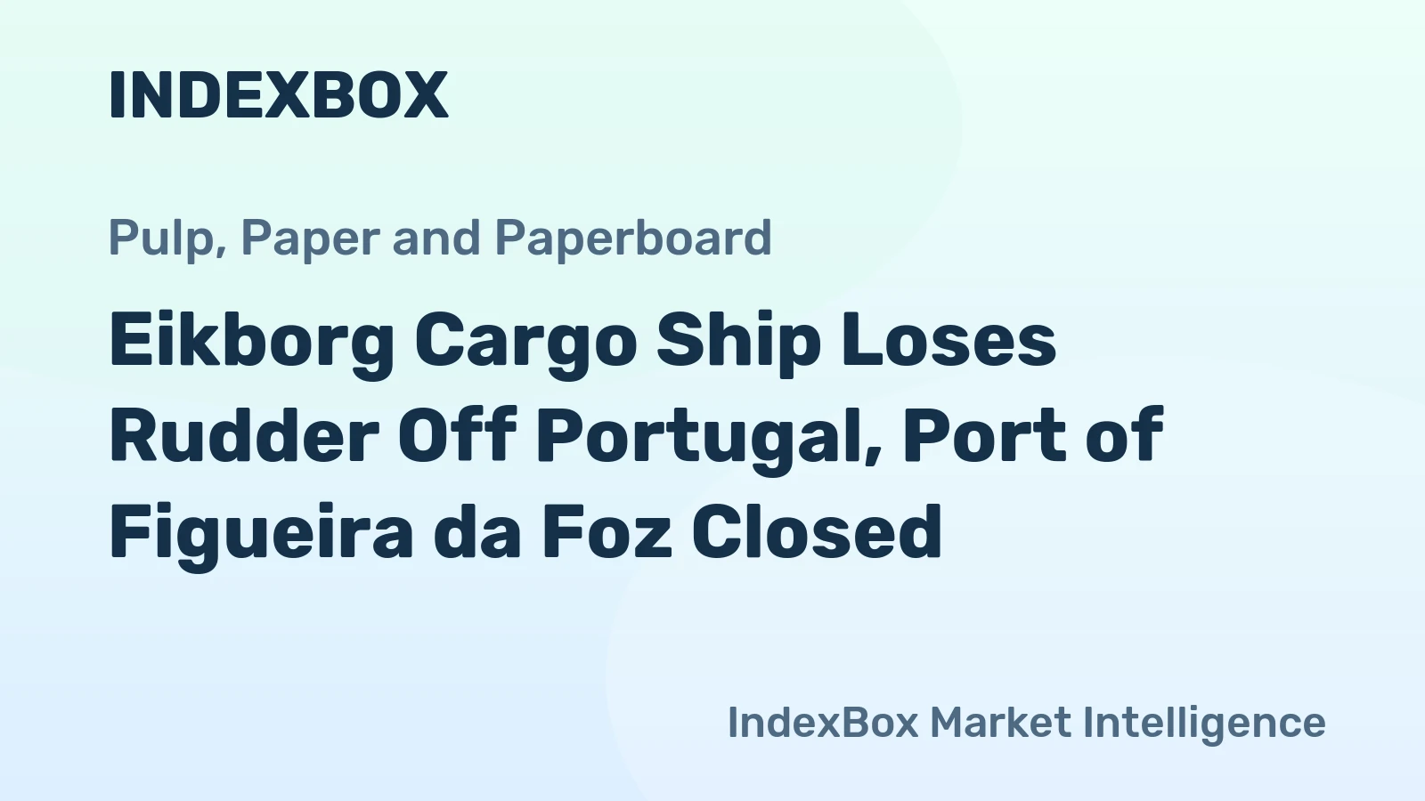 Eikborg Cargo Ship Loses Rudder Off Portugal, Port of Figueira da Foz Closed