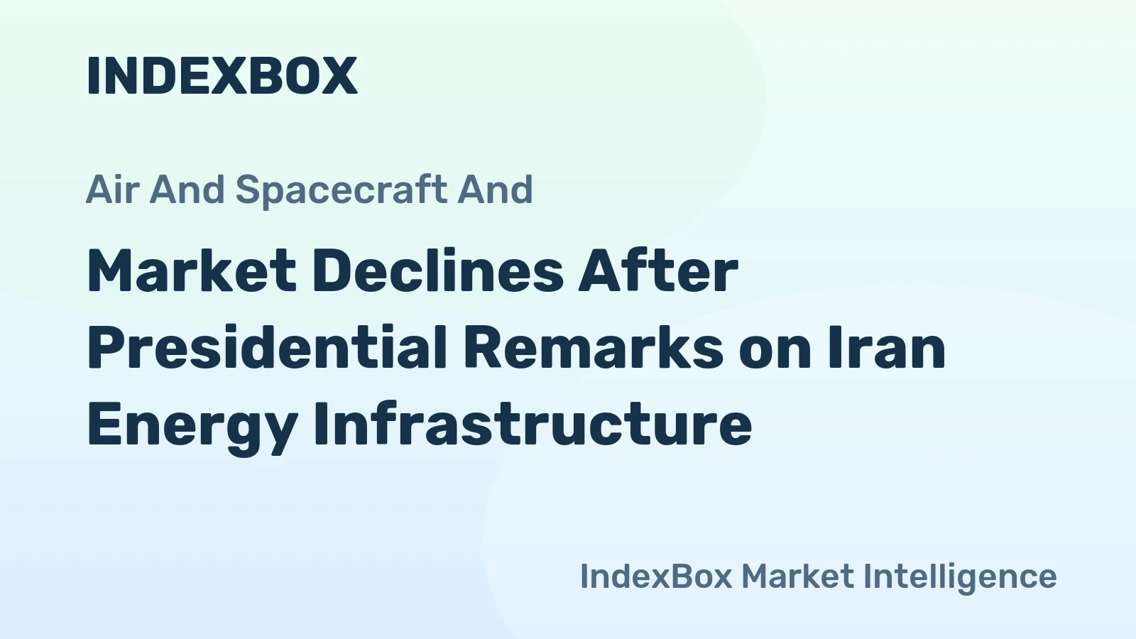Market Declines After Presidential Remarks on Iran Energy Infrastructure