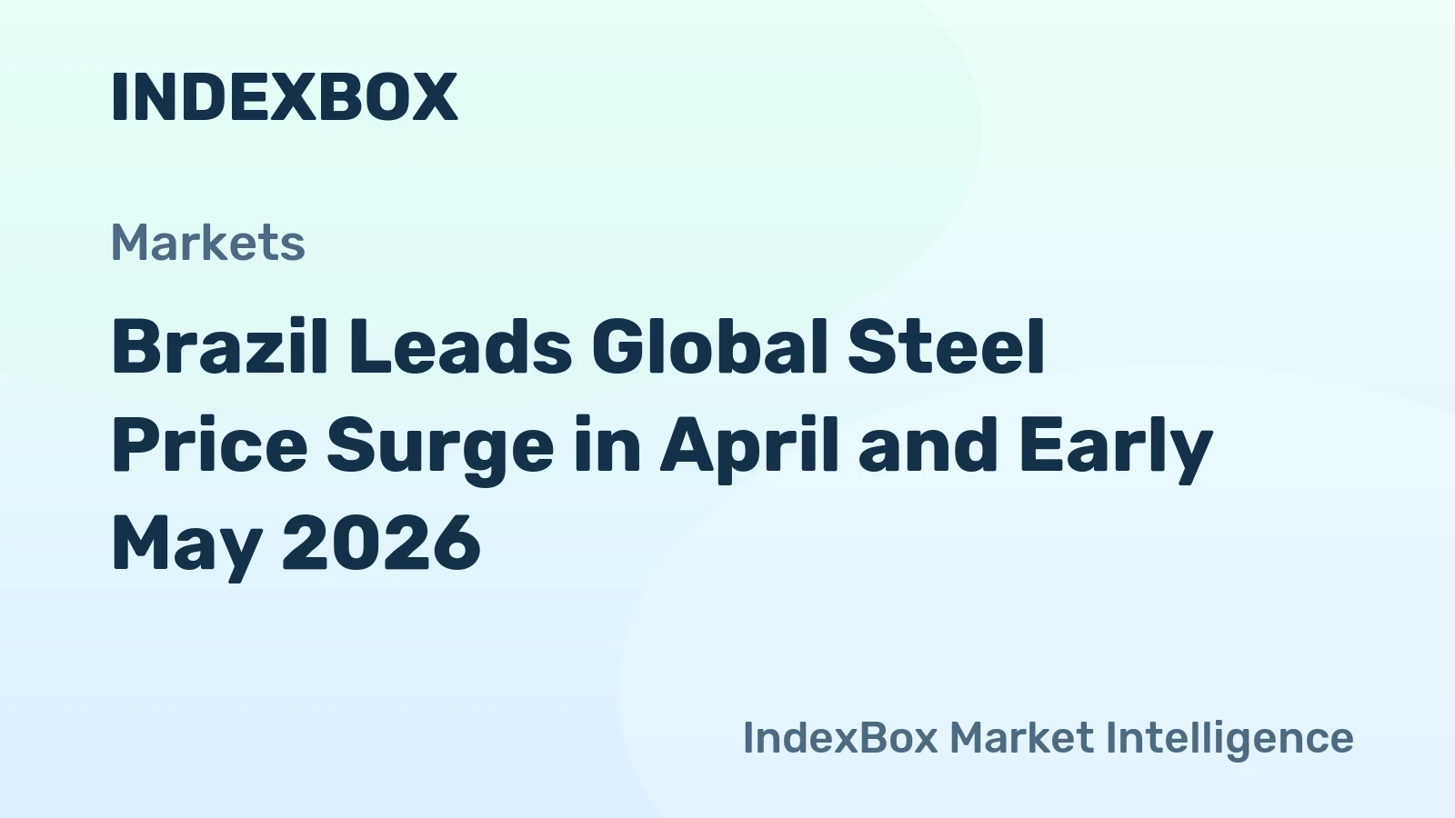 Brazil Leads Global Steel Price Surge in April and Early May 2026