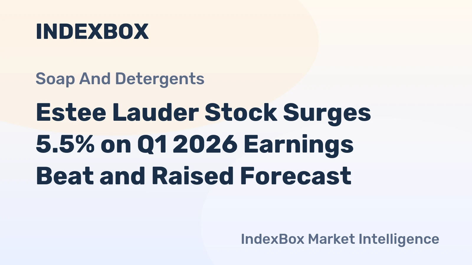 Estee Lauder Stock Surges 5.5% on Q1 2026 Earnings Beat and Raised Forecast
