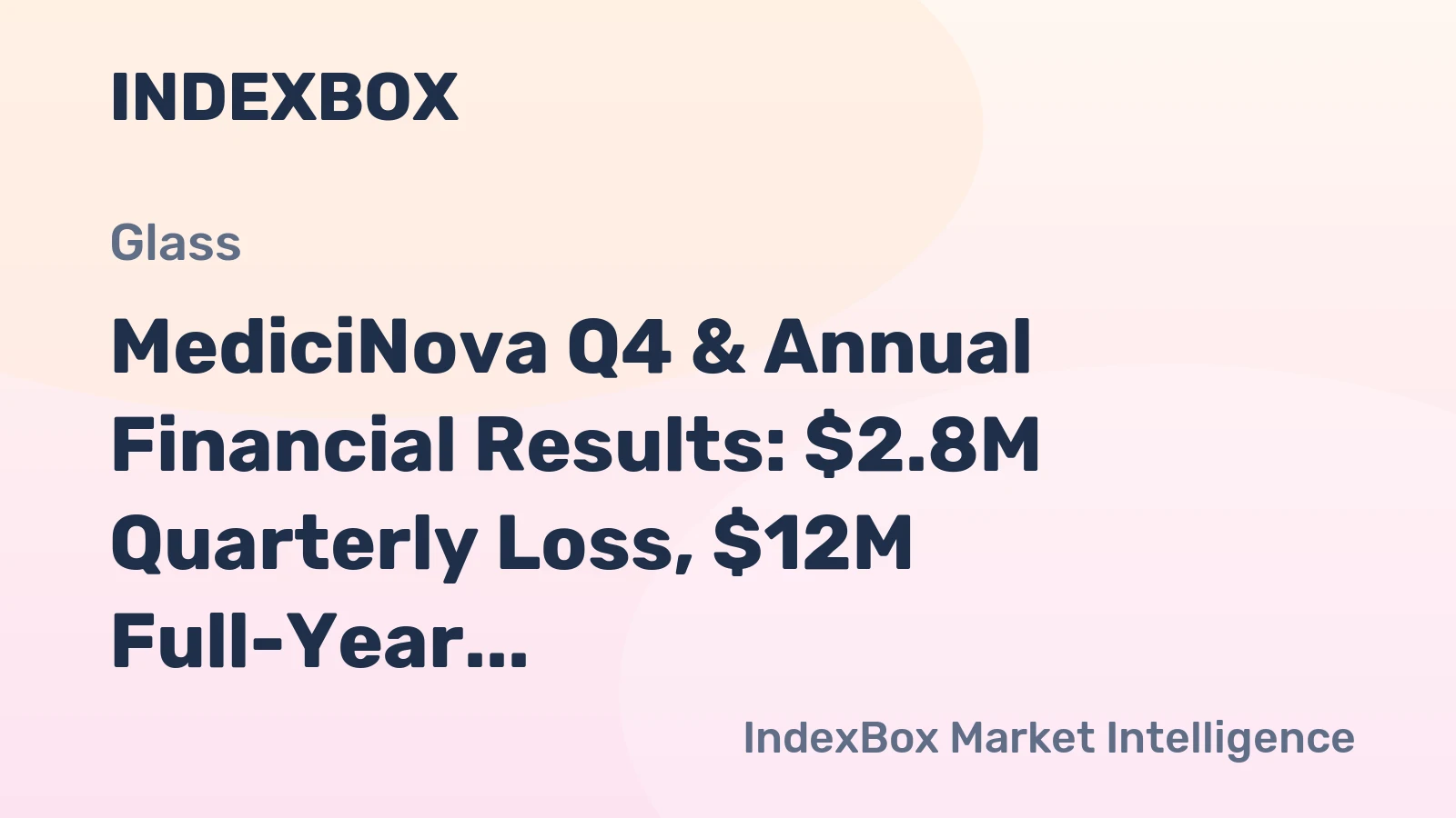 MediciNova Q4 & Annual Financial Results: $2.8M Quarterly Loss, $12M Full-Year Loss