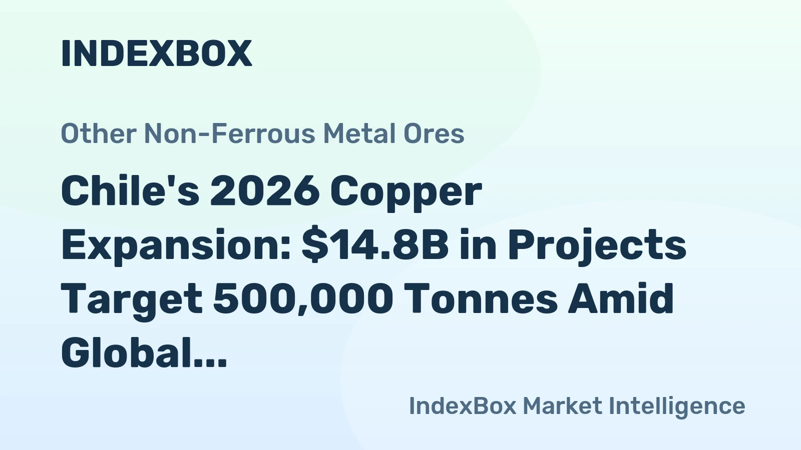 Chile's 2026 Copper Expansion: $14.8B in Projects Target 500,000 Tonnes Amid Global Deficit
