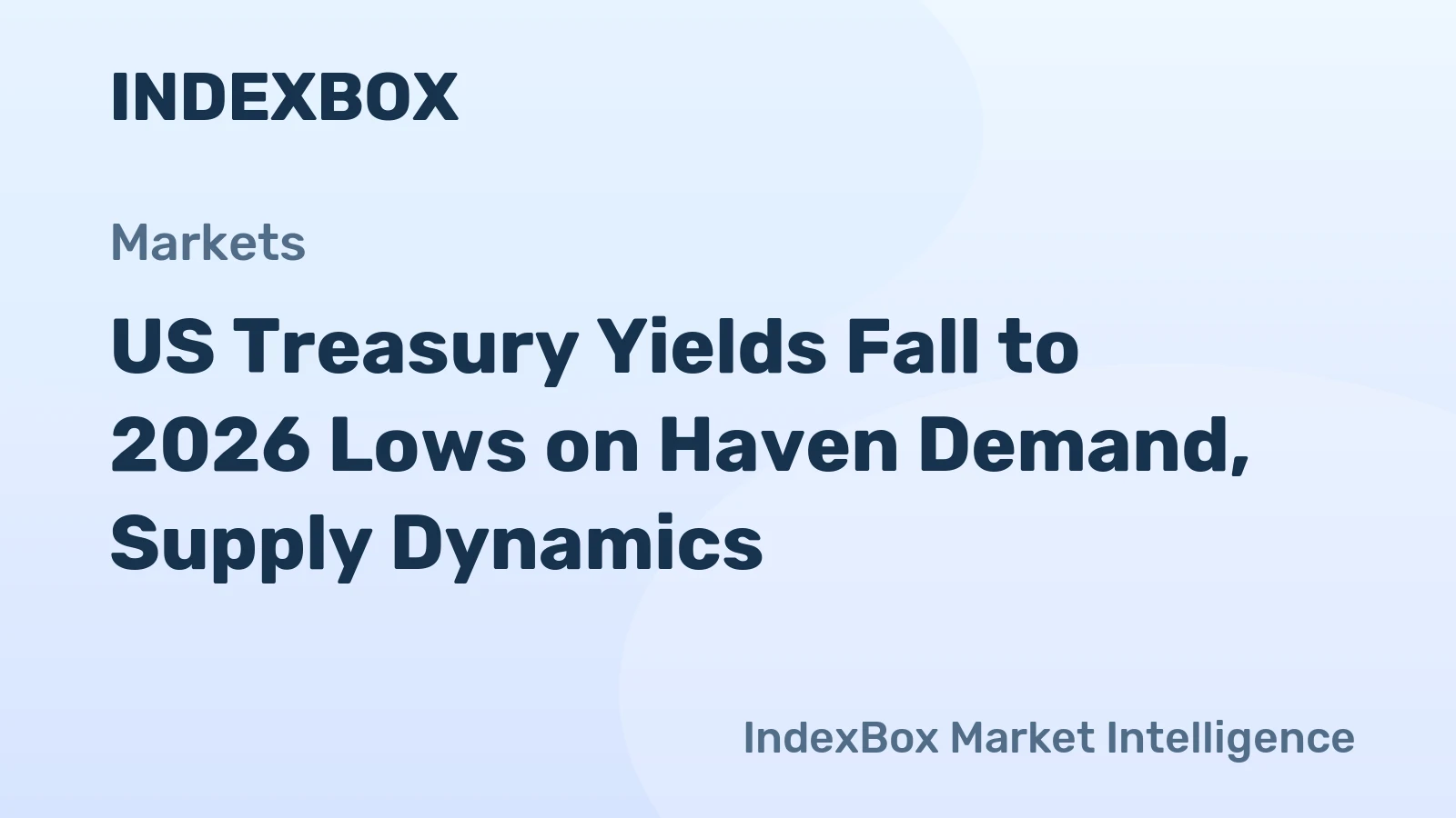US Treasury Yields Fall to 2026 Lows on Haven Demand, Supply Dynamics