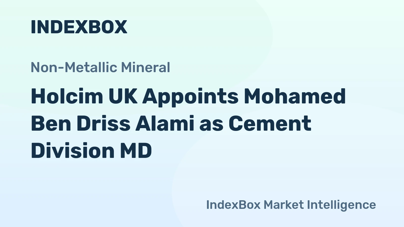 Holcim UK Appoints Mohamed Ben Driss Alami as Cement Division MD