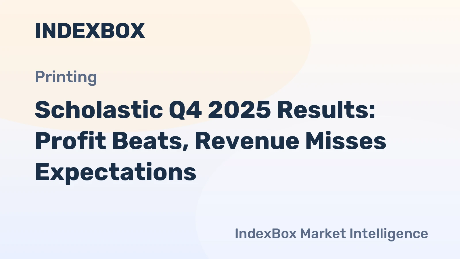 Scholastic Q4 2025 Results: Profit Beats, Revenue Misses Expectations