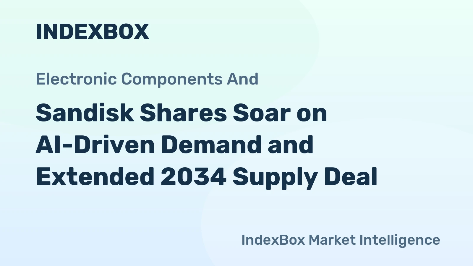 Sandisk Shares Soar on AI-Driven Demand and Extended 2034 Supply Deal