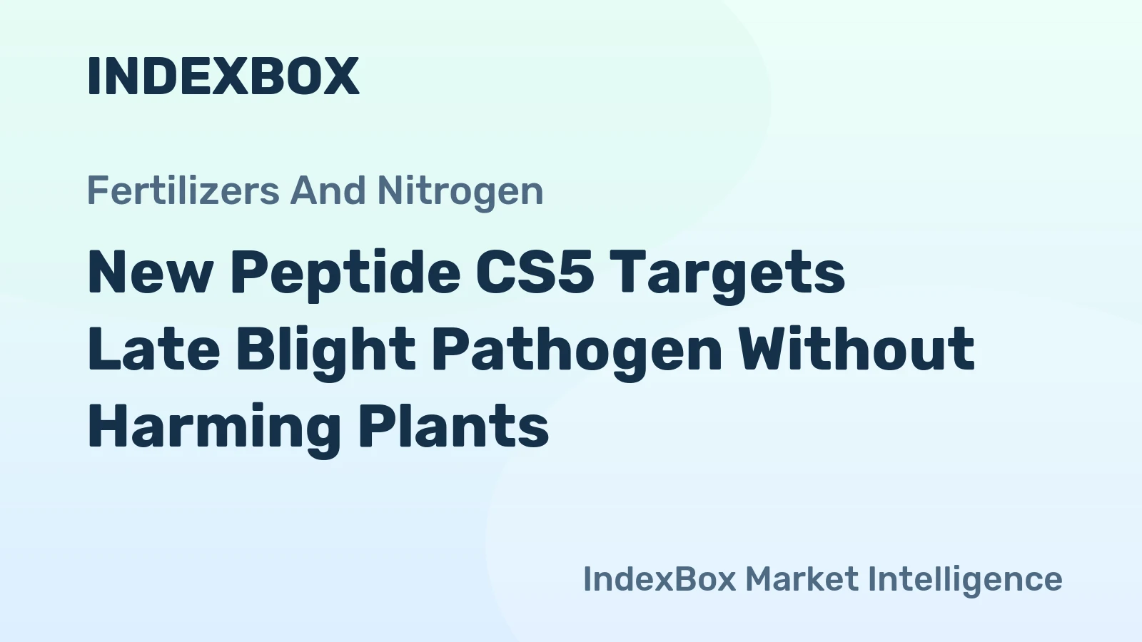 New Peptide CS5 Targets Late Blight Pathogen Without Harming Plants