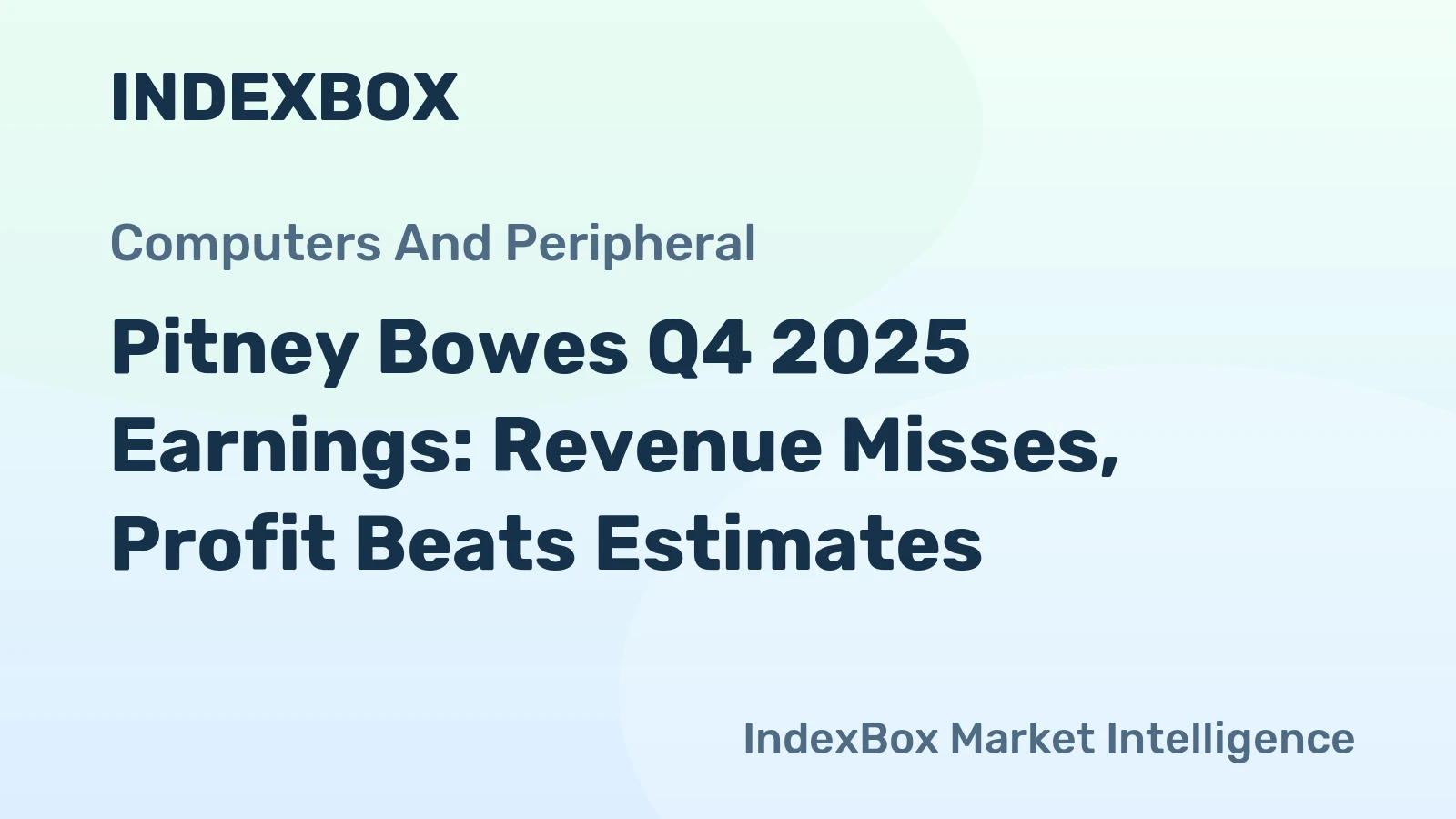 Pitney Bowes Q4 2025 Earnings: Revenue Misses, Profit Beats Estimates