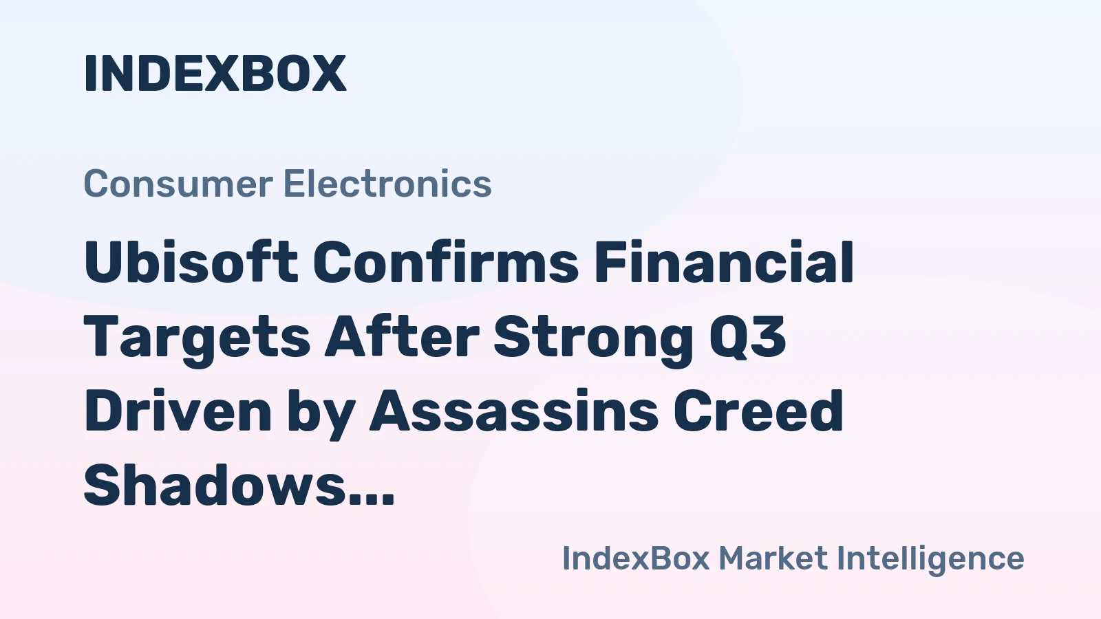 Ubisoft Confirms Financial Targets After Strong Q3 Driven by Assassins Creed Shadows