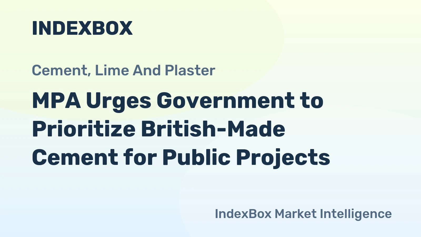 MPA Urges Government to Prioritize British-Made Cement for Public Projects