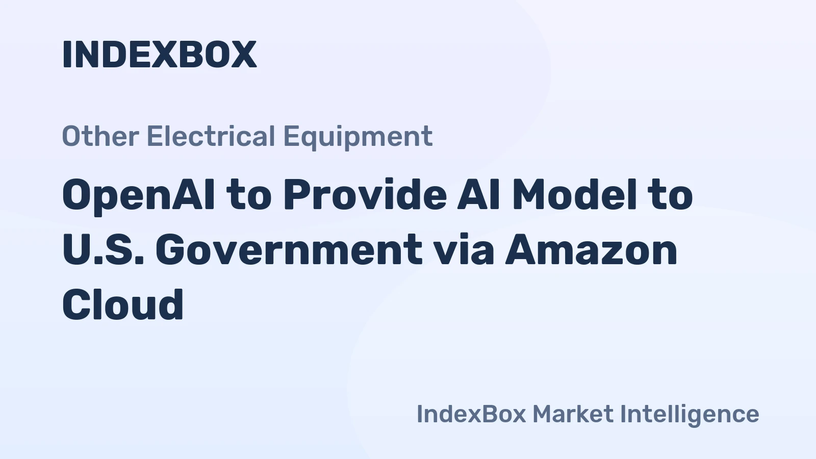 OpenAI to Provide AI Model to U.S. Government via Amazon Cloud