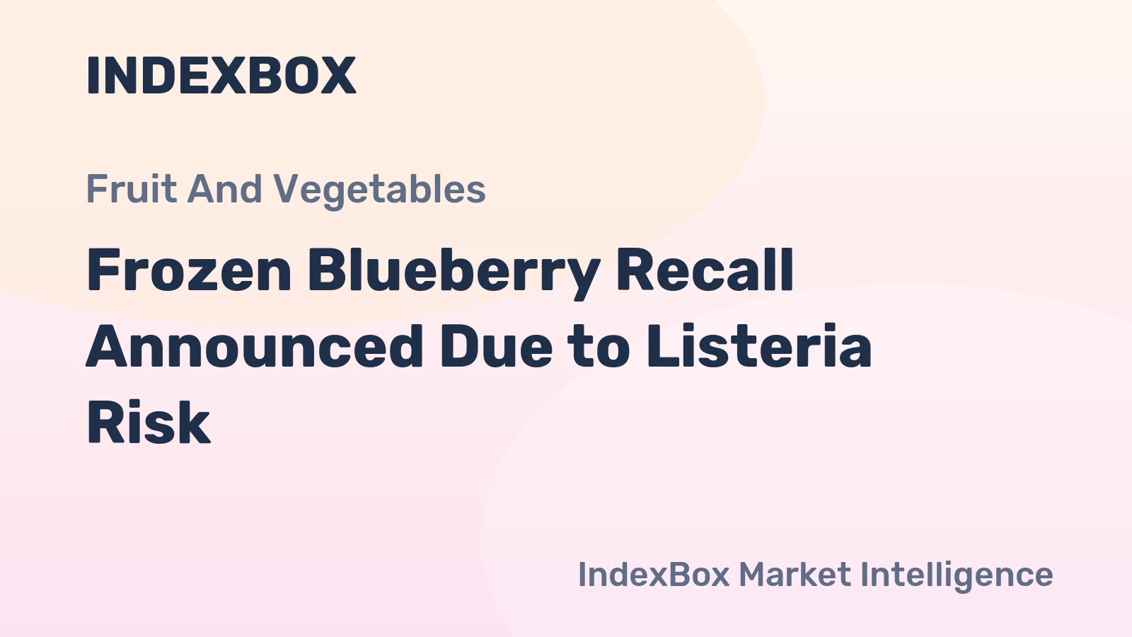 Frozen Blueberry Recall Announced Due to Listeria Risk