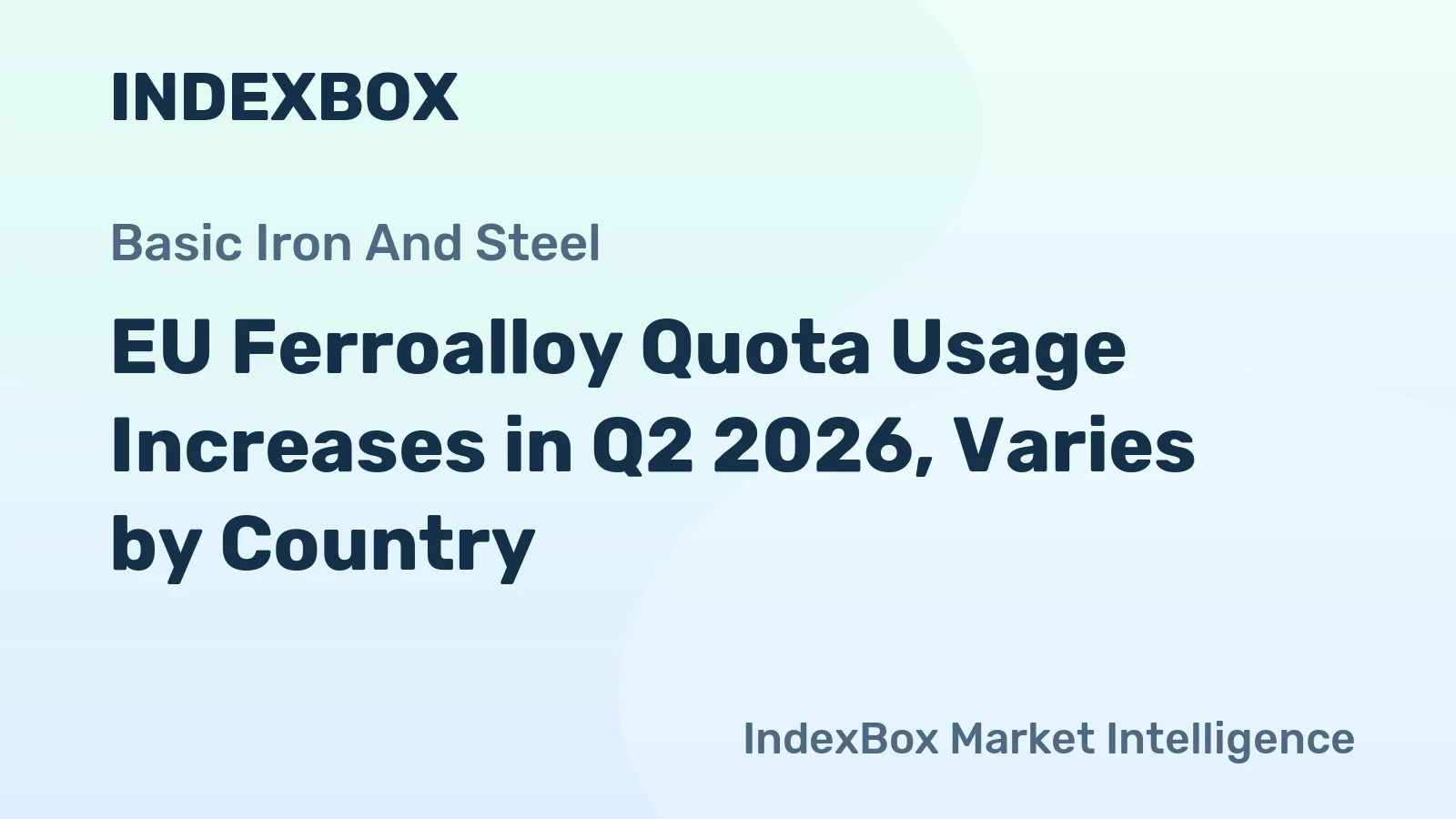 EU Ferroalloy Quota Usage Increases in Q2 2026, Varies by Country
