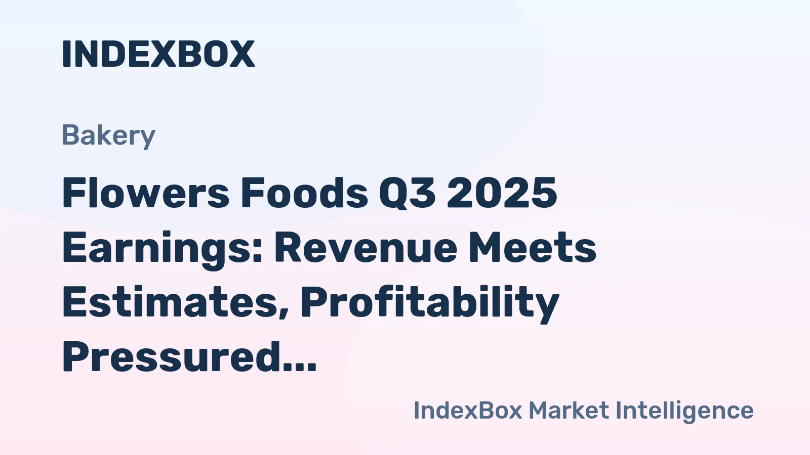 Flowers Foods Q3 2025 Earnings: Revenue Meets Estimates, Profitability Pressured
