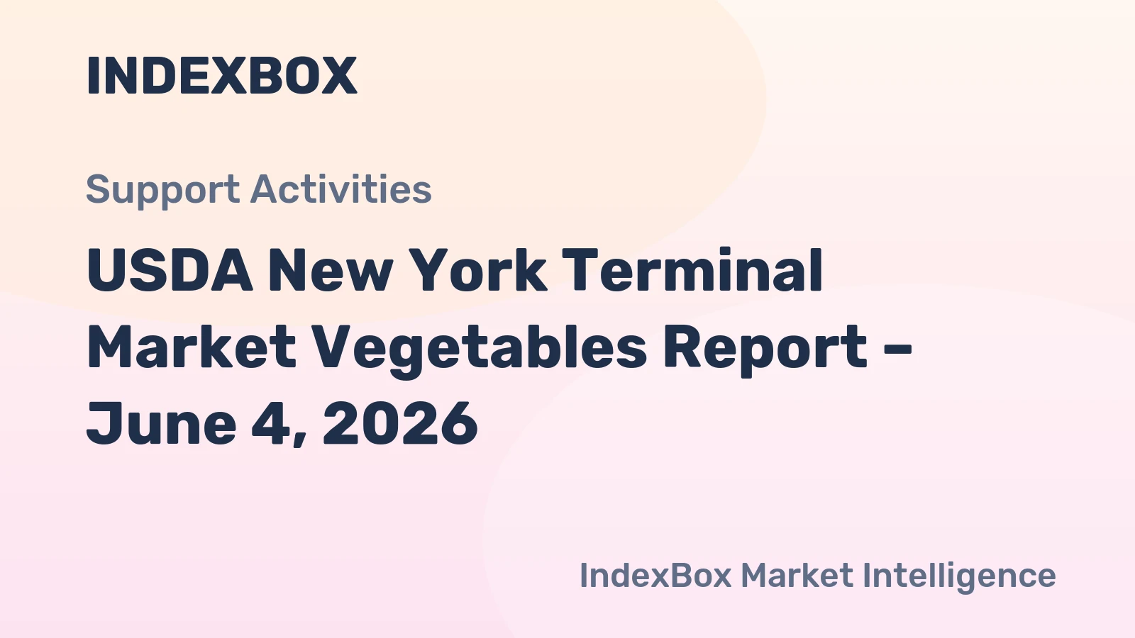 USDA New York Terminal Market Vegetables Report – June 4, 2026